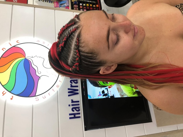 Cornrow extensions for front section - Surfers Paradise Hairwraps ...